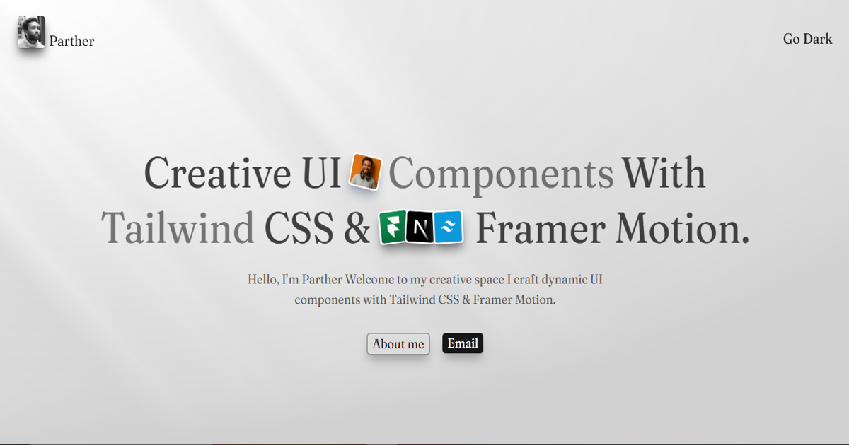 Parther Blog - Creative UI Components with Tailwind CSS & Framer Motion